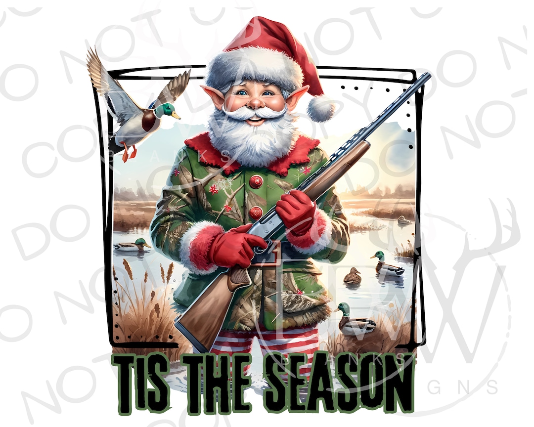 Camo Elf PNG | Digital Download | Santa Duck Hunting PNG | Christmas ...