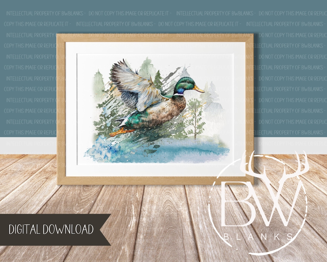 Duck Hunting Nursery Wall Art | Mallard Duck Nursery Print | Duck ...