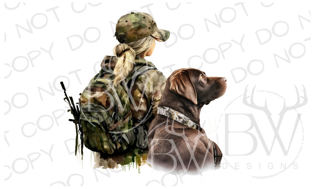 Watercolor Hunter PNG Digital Download Female Hunter PNG Camo Hunting ...