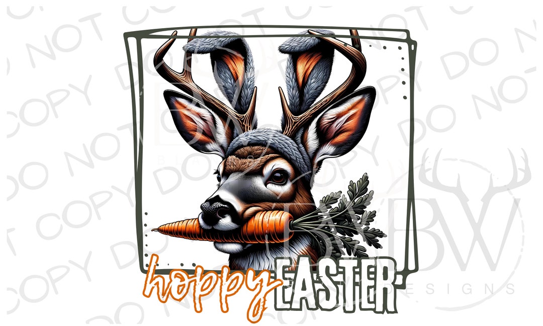 Easter Deer PNG | Digital Download | Deer Hunting Sublimation PNG ...