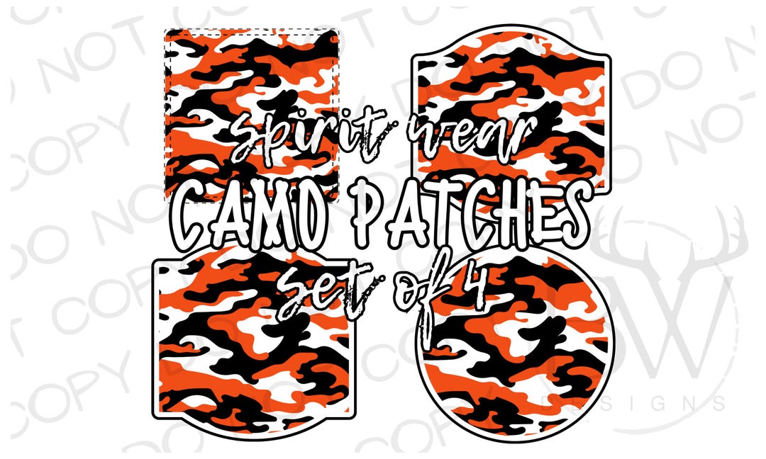 Spirit Wear Camo Patches PNG | Digital Download | Camo Sublimation PNG ...