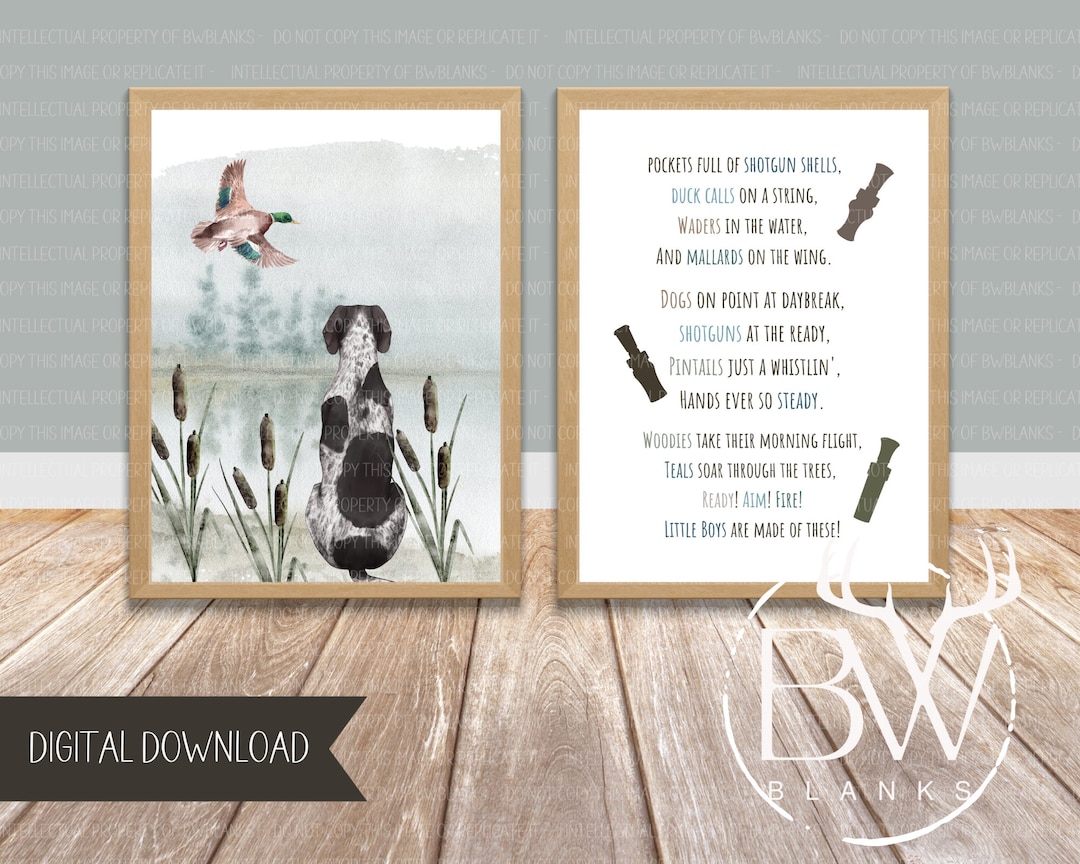 Duck Hunting Nursery Print Duck Hunting Nursery Wall Art Mallard Duck ...