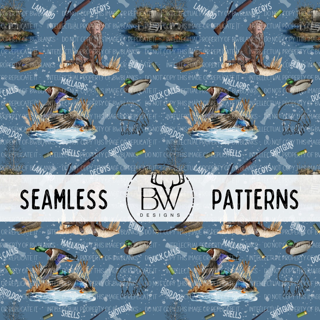 Duck Hunting Seamless Pattern Digital Download Hunting Seamless PNG ...