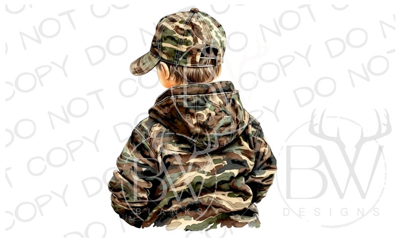 Little Boy Hunter PNG Digital Download Watercolor Hunter - Etsy