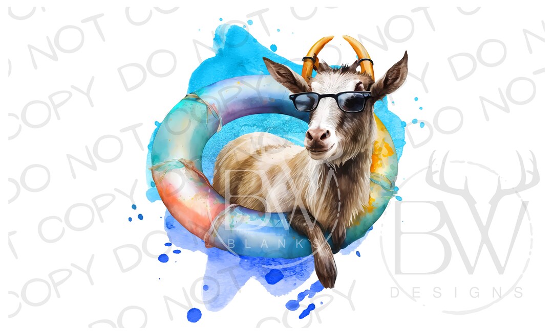 Summer Goat PNG Digital Download Farm Sublimation Goat Sublimation PNG ...