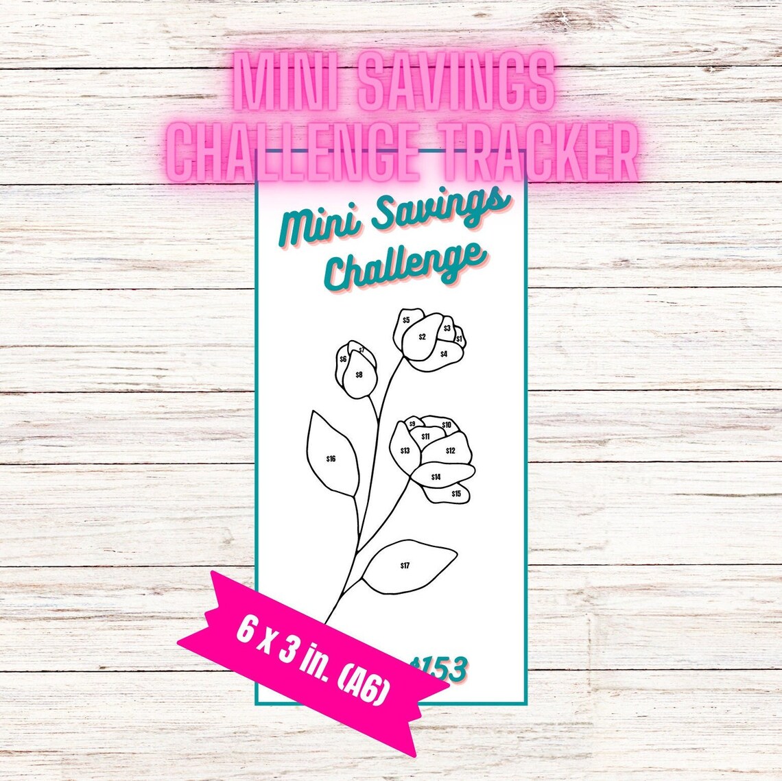 Mini Savings Challenge Tracker | Save Money Fast and Easy ...