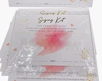 PRESS ON SIZING Kit, Nails Sizing Kit, Press on Nail Size Guide, No ...