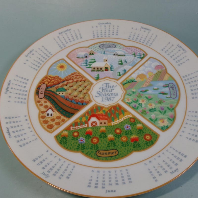 Four Seasons Plate - Etsy