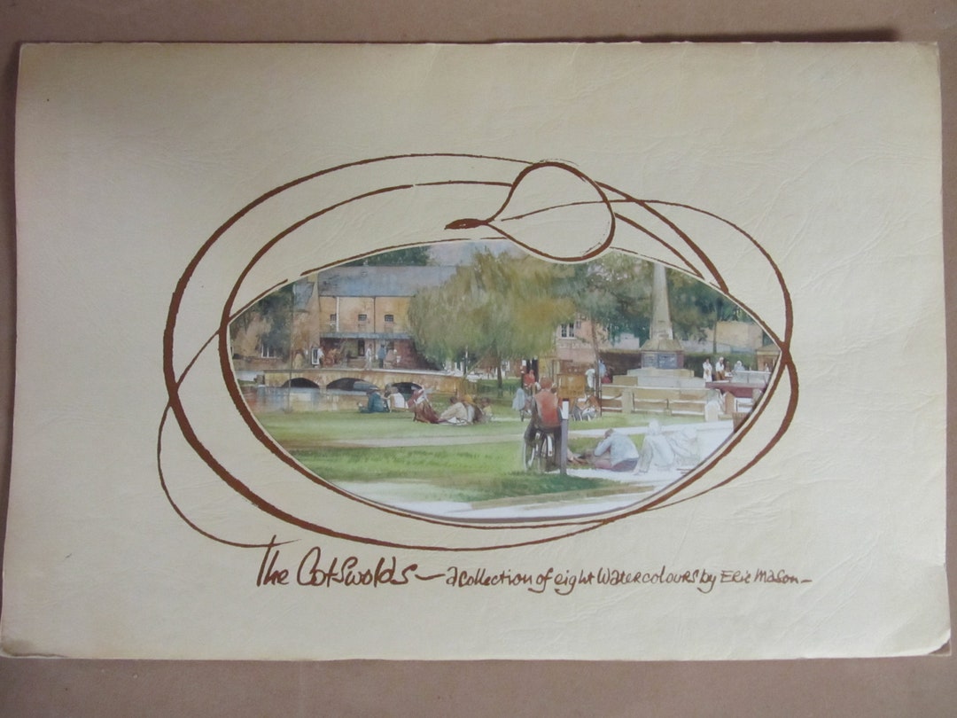 Vintage 1981 Set of 8 Watercolor Prints the Cotswolds by Eric Mason ...