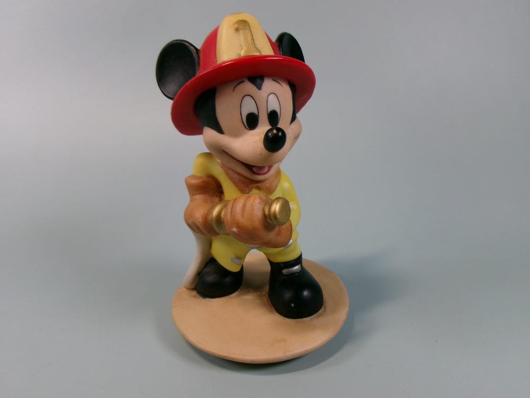 Mickey Mouse Ceramic Firefighter Figurine / Disney Sri Lanka - Etsy