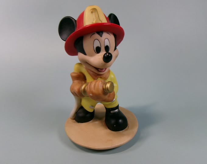 Mickey Mouse Ceramic Firefighter Figurine / Disney Sri Lanka - Etsy