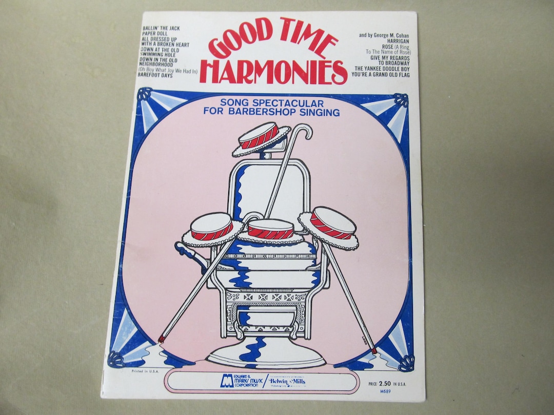 Vintage Songbook good Times Harmonies Song Spectaculars for Barbershop ...