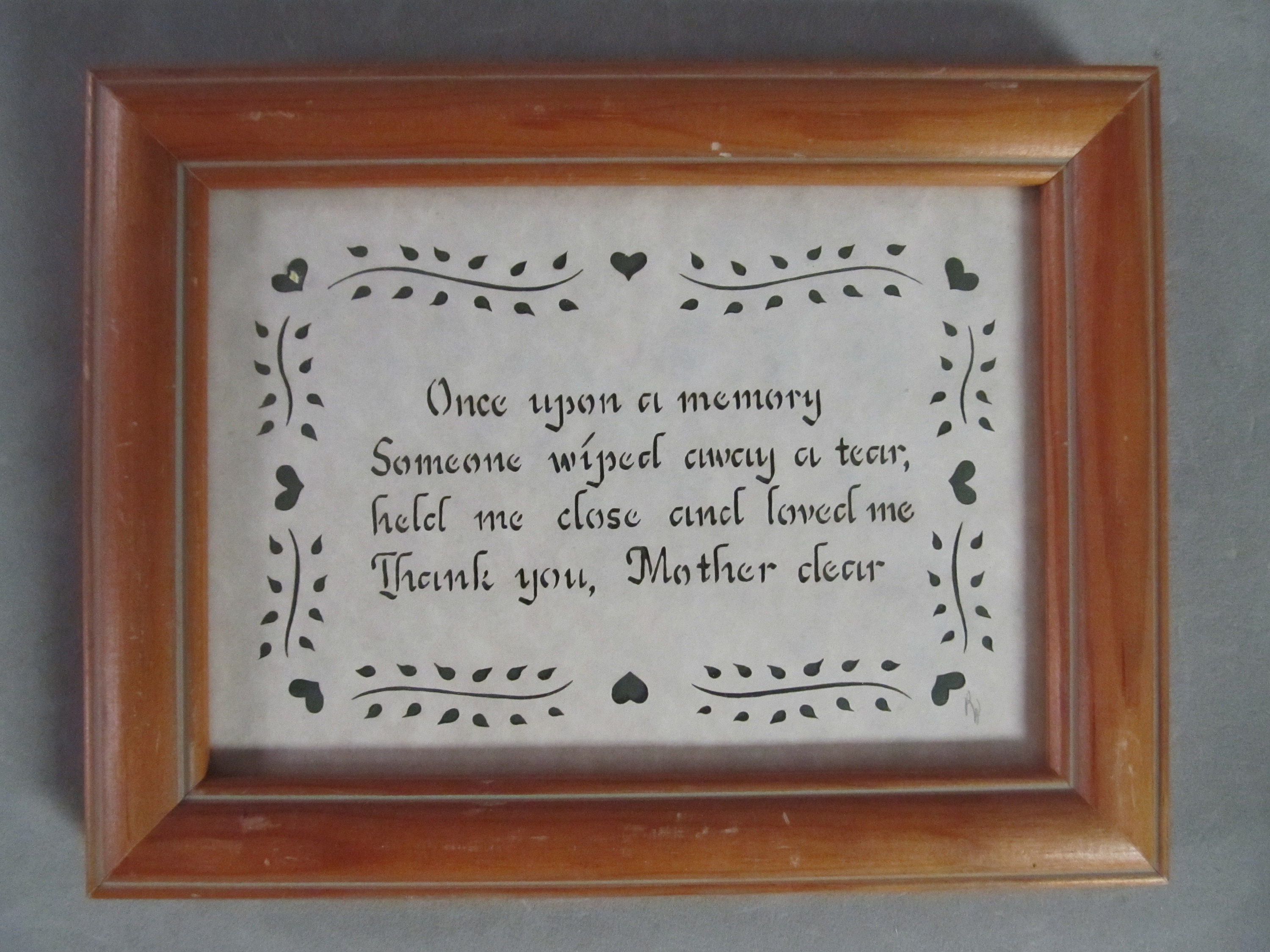 Vintage 1980s Scherenschnitte designs With Scissors Framed Picture Once ...