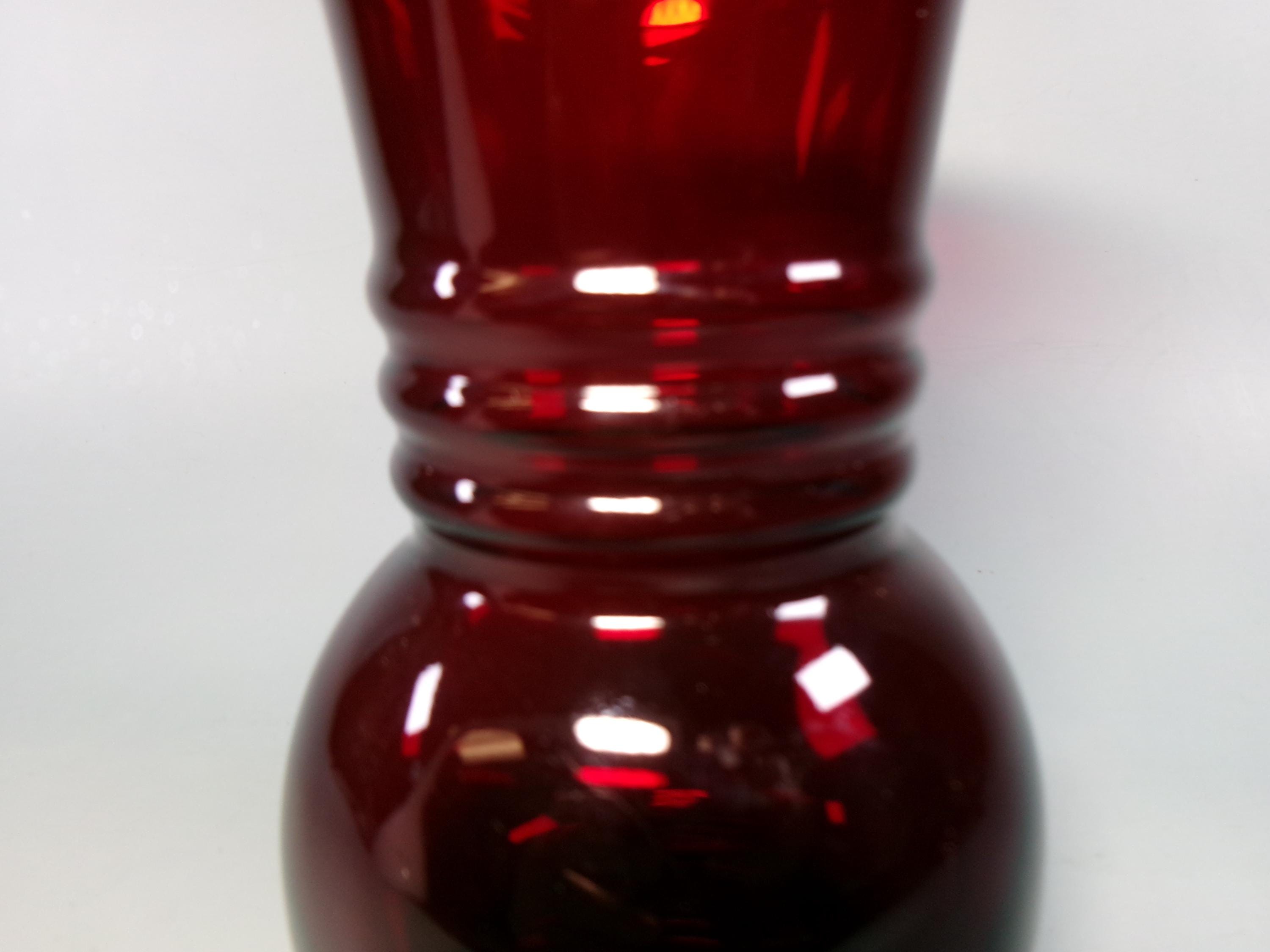 Anchor Hocking Midcentury Royal Ruby Red Glass Vase - Etsy