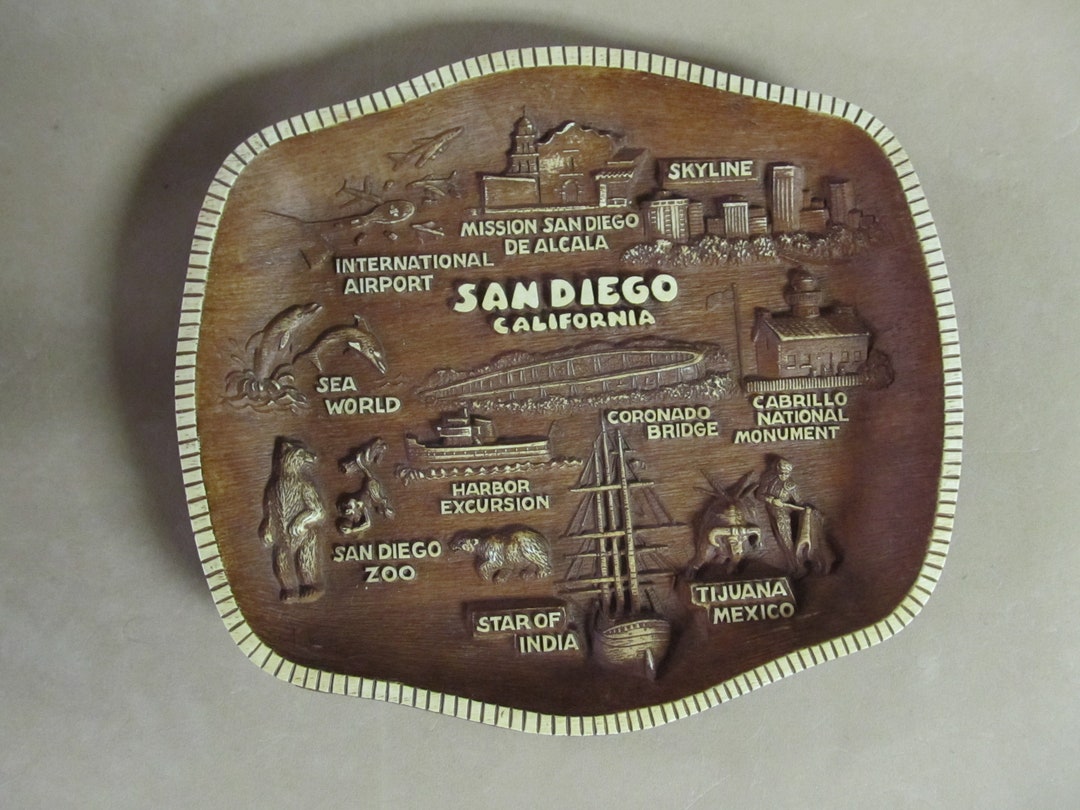 Vintage San Diego 3D Plaque From Centennial Novelty Company Made by ...