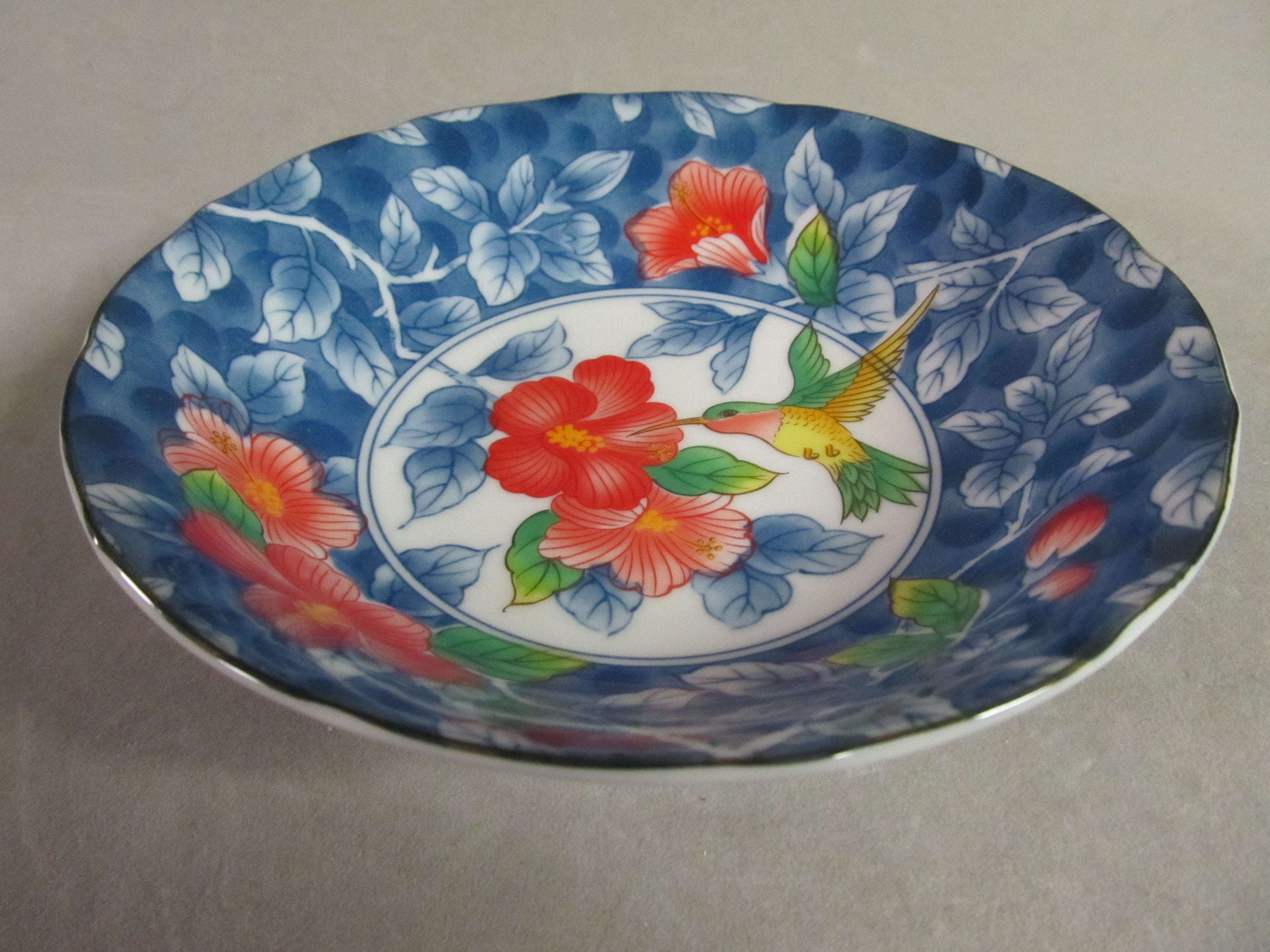 Vintage 1990s Andrea by Sadek Bowl With Hummingbird and - Etsy