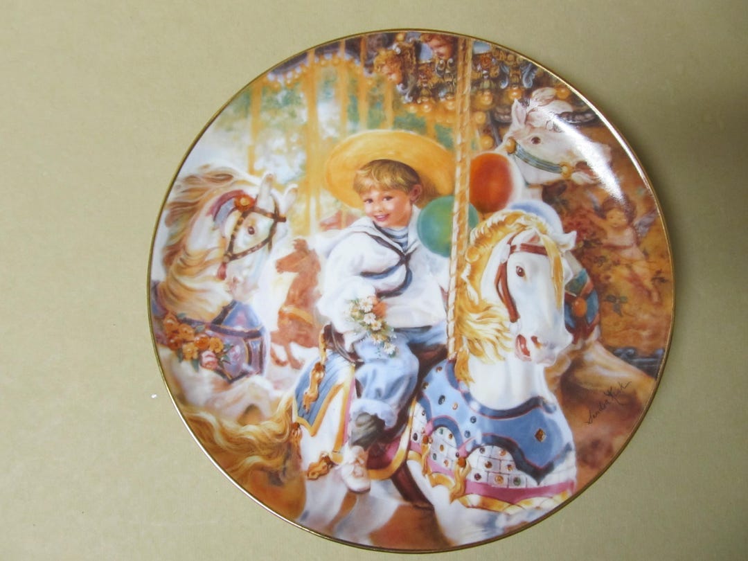 Vintage Sandra Kuck Fine China Plate "carousel of Dreams" 4th Issue ...
