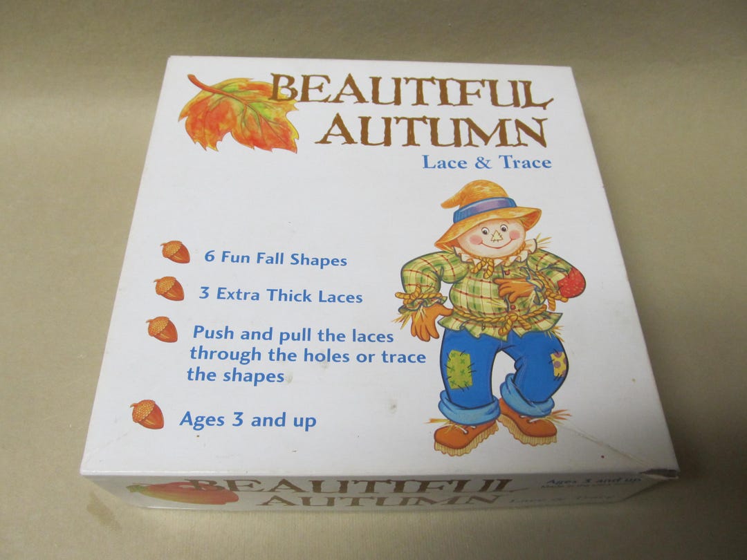 Vintage Beautiful Autumn Lace and Trace Cards Six Fall Shapes, Three ...