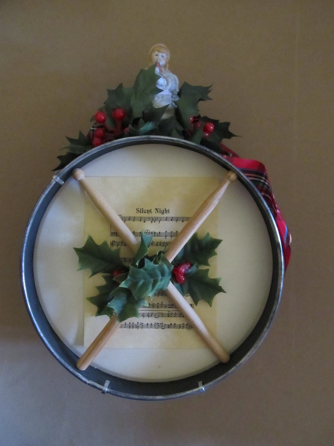 Vintage Drum Christmas Music Box - Etsy