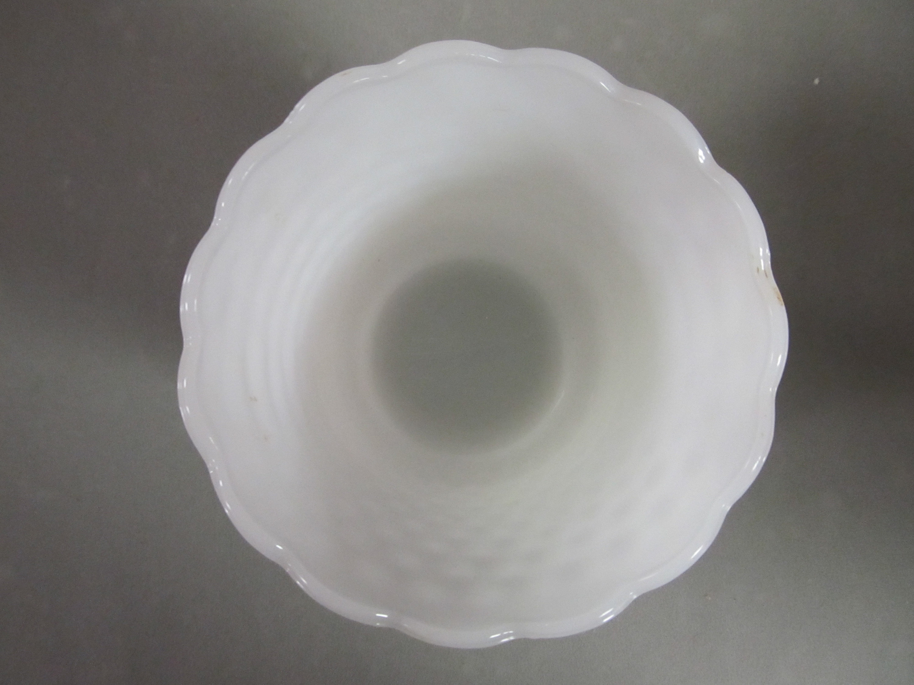 Vintage Fire King Oven Ware Hobnail Milk Glass Scalloped Top Vase - Etsy