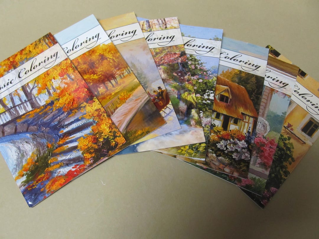 Set of Eight Classic Coloring Books by New Seasons Books Publications ...