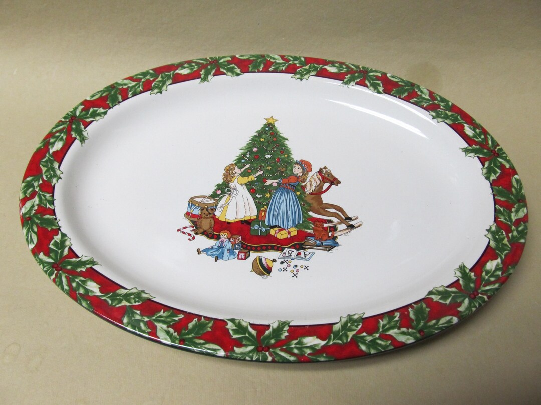 Vintage 1994 Bob Timberlake Christmas Celebration 14" X 11" Oval ...