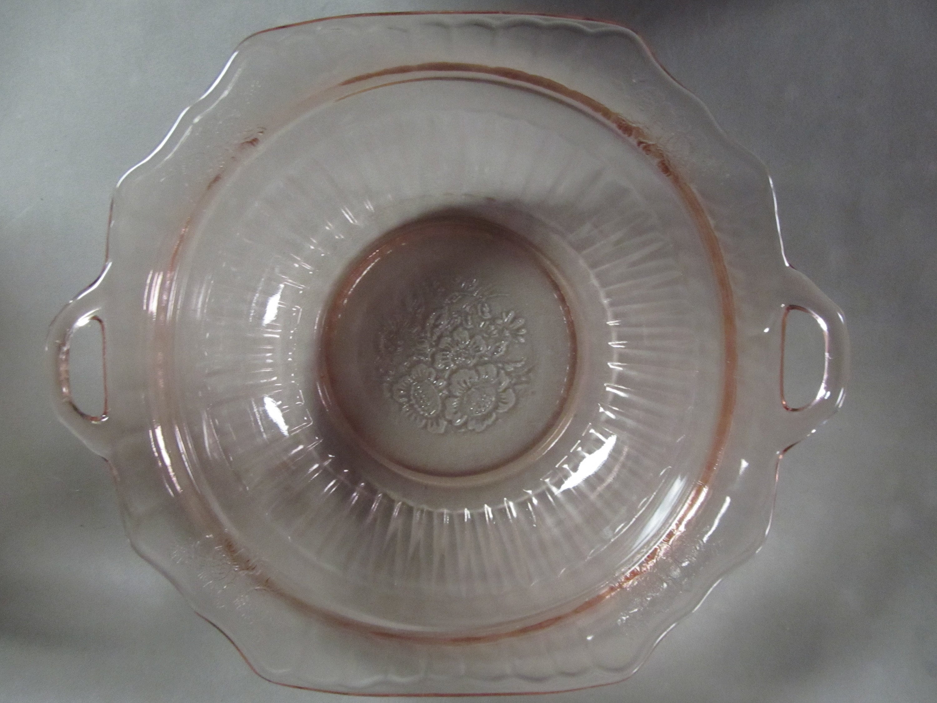 Vintage Hocking Mayfair Pattern Pink Depression Glass Large Serving ...