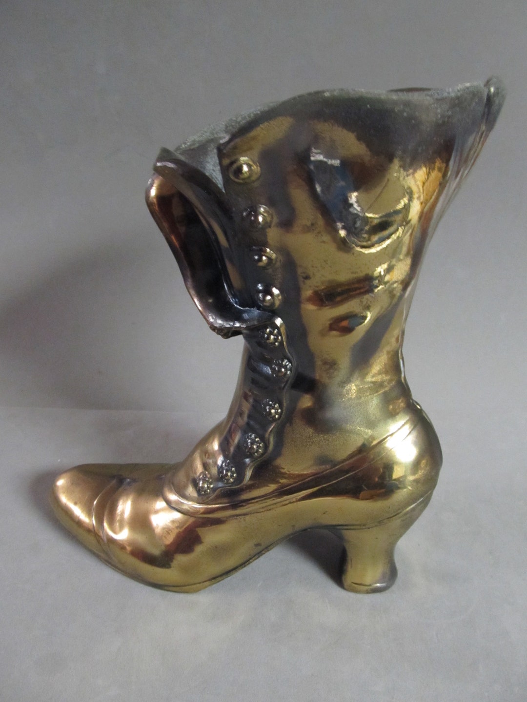 Vintage 1980s Victorian Cast Brass Button-up Boot Artbrass Products ...