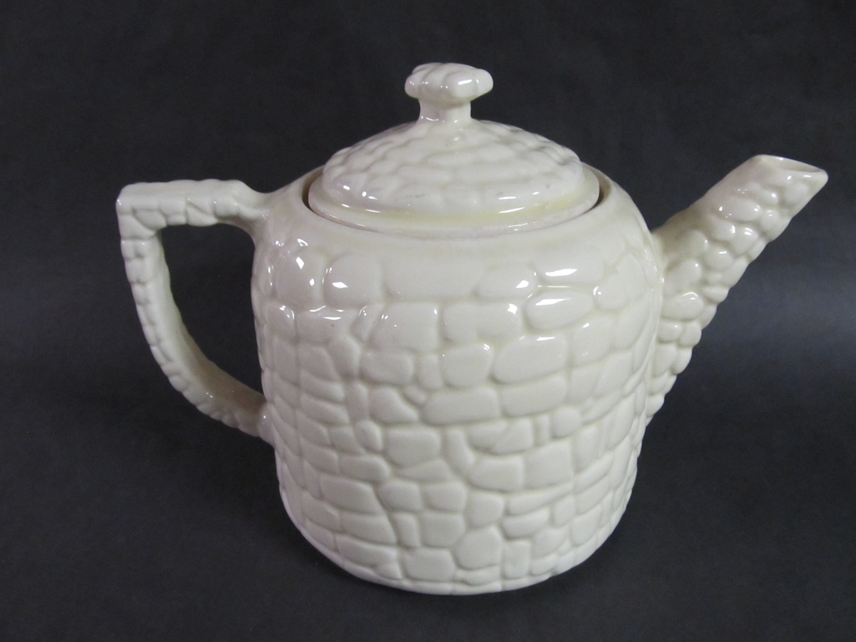 Vintage Porcelier Cobblestone Teapot / Girl Picking Flowers - Etsy