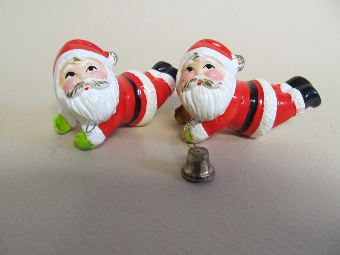 Pair of Vintage 1970s Colonial Candle Company Reclining Santa Claus ...