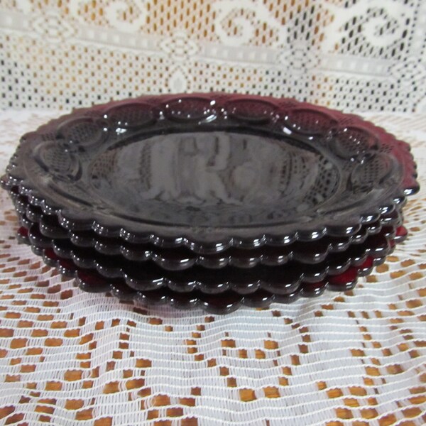 Ruby Red Plate - Etsy