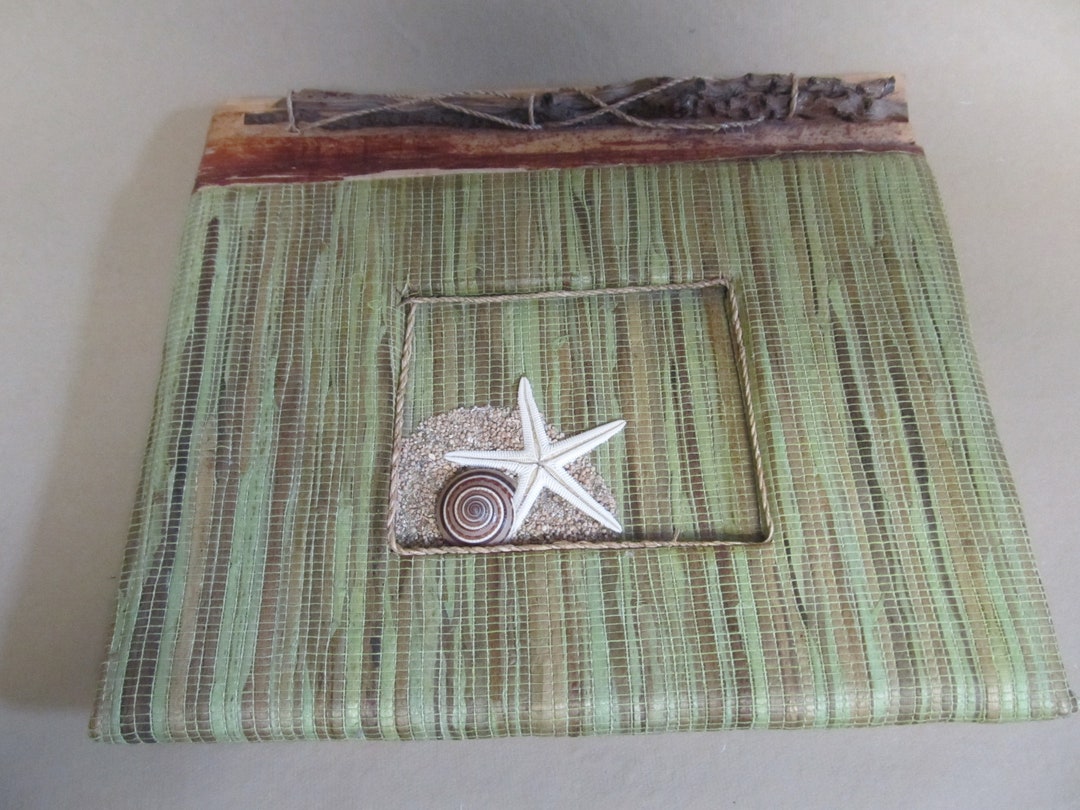 Scrapbook Beach-themed With Starfish, Shell, Driftwood and Bark Cover ...