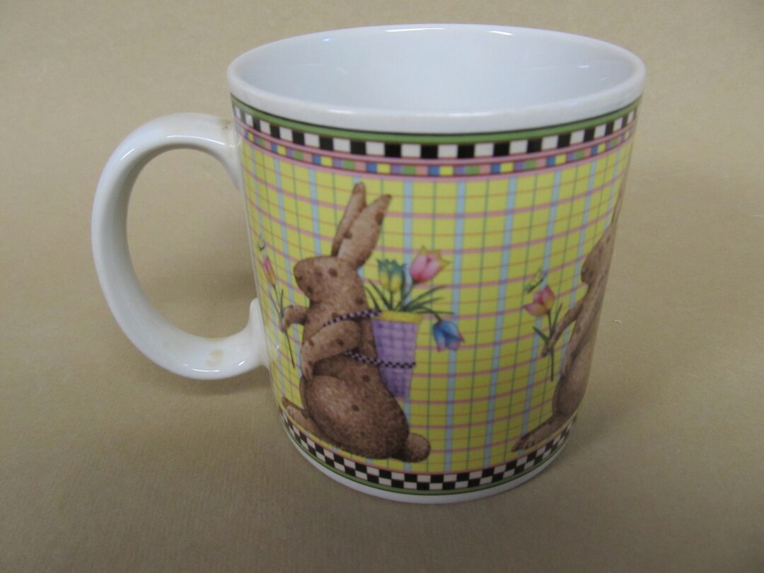 Vintage 1998 Debbie Mumm Easter Mug Sakura Japan 12 Oz Stoneware - Etsy