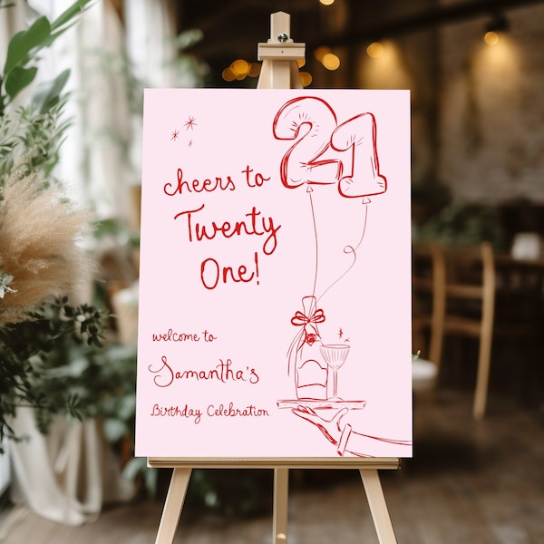 21st Birthday Sign Bow - Etsy