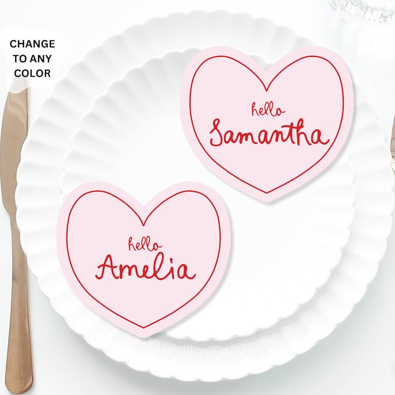 Heart Place Card - Etsy