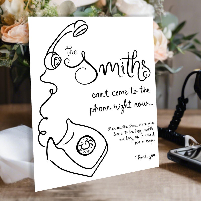 No Phone Wedding Sign - Etsy