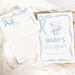 Baby First Abc Book Template Baby Shower Games, Whimsical Blue Baby's ...