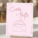 Whimsical Cards and Gifts Sign Printable, Bow Whimsical Gift Table Sign ...