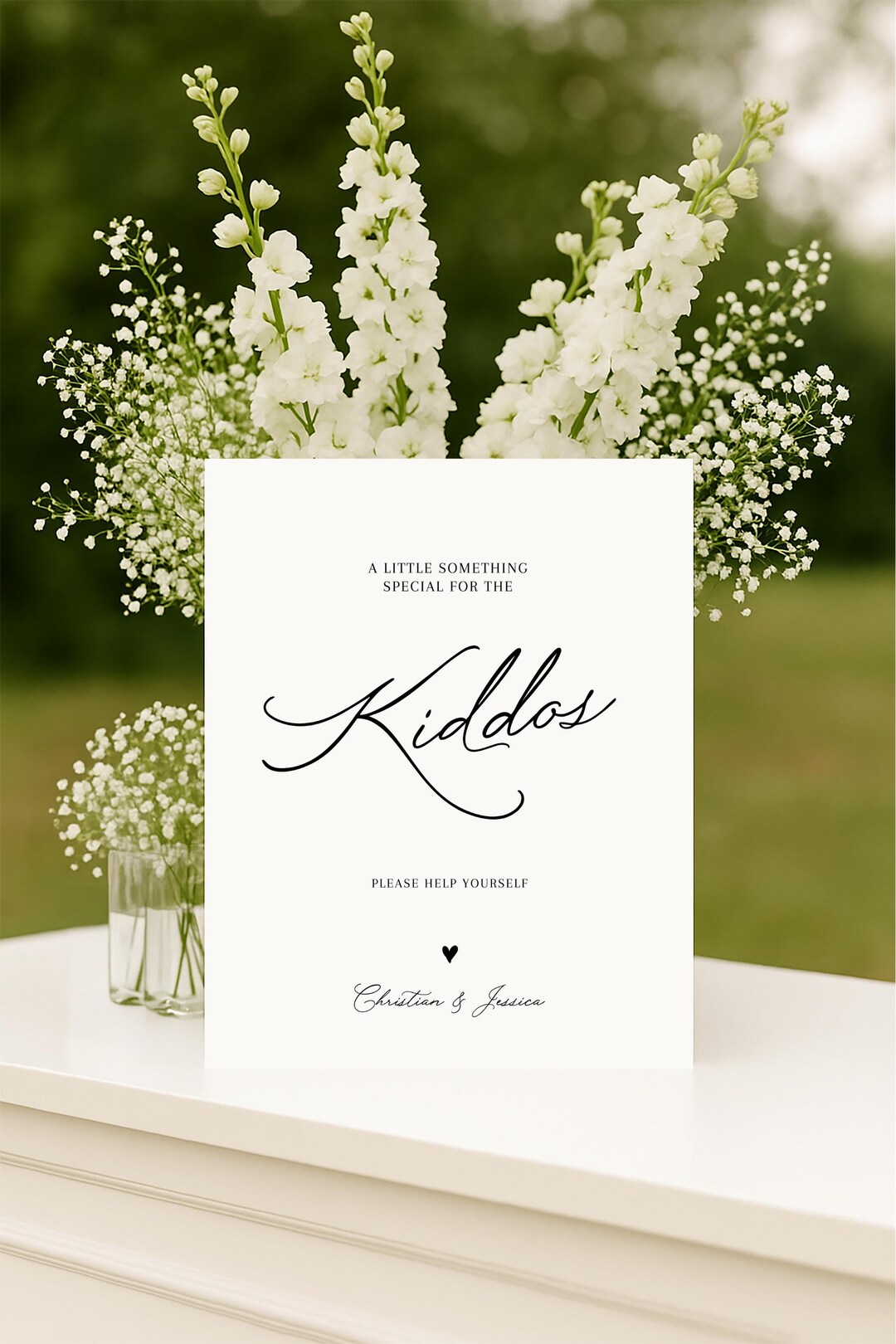 Kids Table Sign Template, Wedding Activity Pack Sign, Elegant Kiddo ...