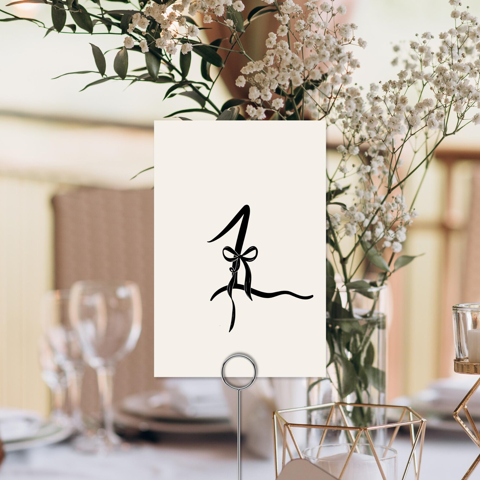 Hand Drawn Table Number Template, Printable Whimsical Table Numbers ...