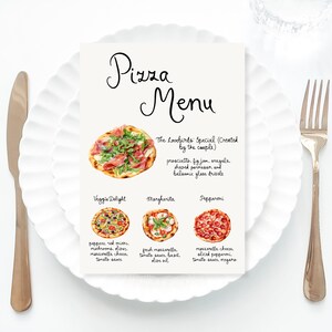 Pizza Bar Sign Template, Heart Pizza Bar Wedding Sign Template ...