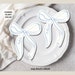 Blue Bow Place Cards Template, Whimsical Place Card, Bow Place Card ...