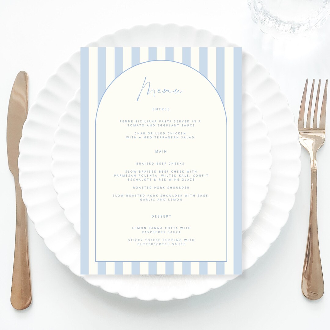 Last Toast on the Coast Menu Template, Beach Bachelorette Party Decor ...