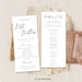 Wedding Program Template Minimalist Order of Service Elegant - Etsy