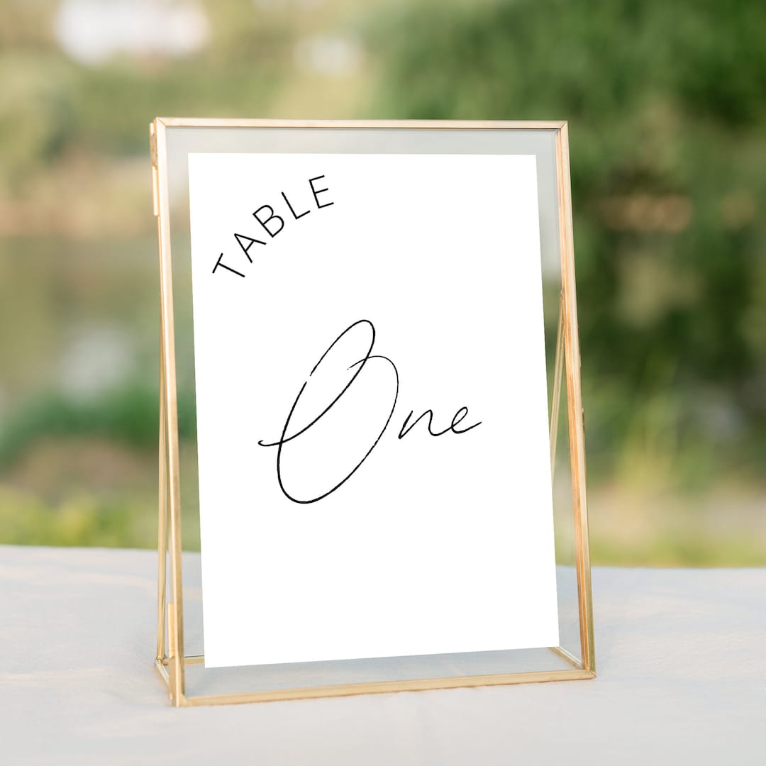 Table Number Template, Table Numbers, Printable Table Numbers, Table ...