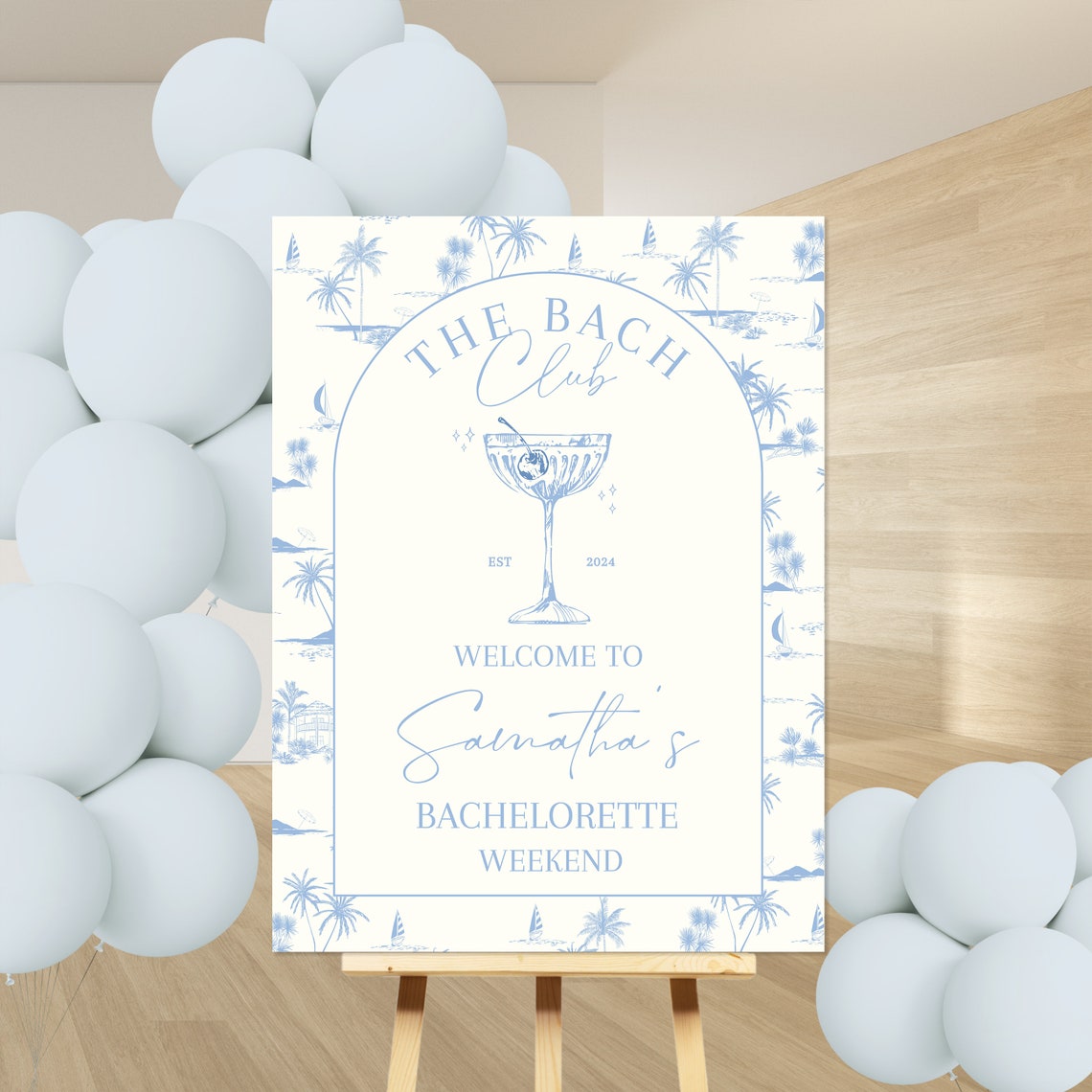 Coastal Theme Bachelorette Welcome Sign Template, Coastal Last Toast on ...