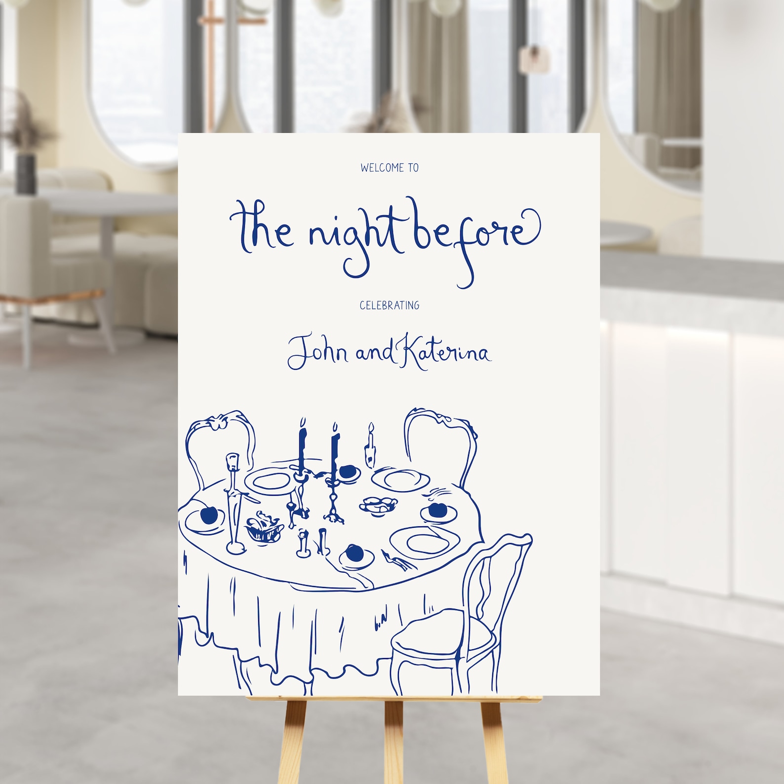 Rehearsal Dinner Welcome Sign Template, Whimsical the Night Before ...