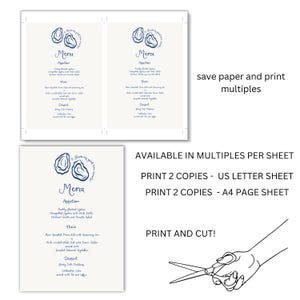 Oyster Menu Template Printable, Oyster and Roast Party Food Menu ...