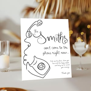 Audio Guest Book Template, Whimsical Wedding Reception Table Sign ...
