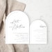 Arch Wedding Invitation Template Set, Mordern Wedding Calligraphy ...